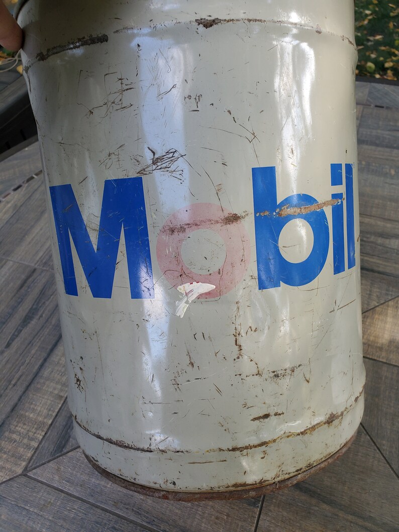 Oil Can 5 Gallon Mobil Oil Can Mobil Oil 5 Gallon Can - Etsy