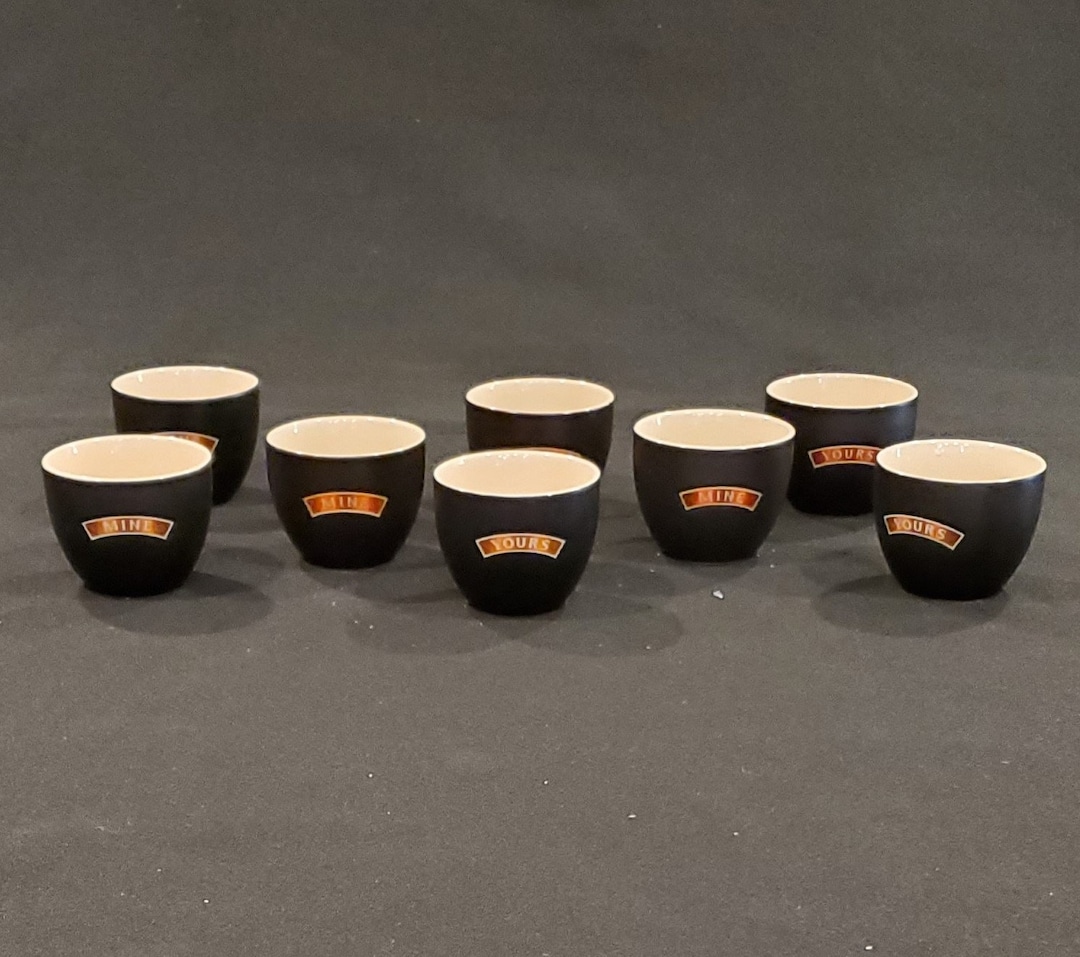 Vintage 8 Piece Set of Baileys Irish Creme 8 Oz Cups, Yours and Mine ...