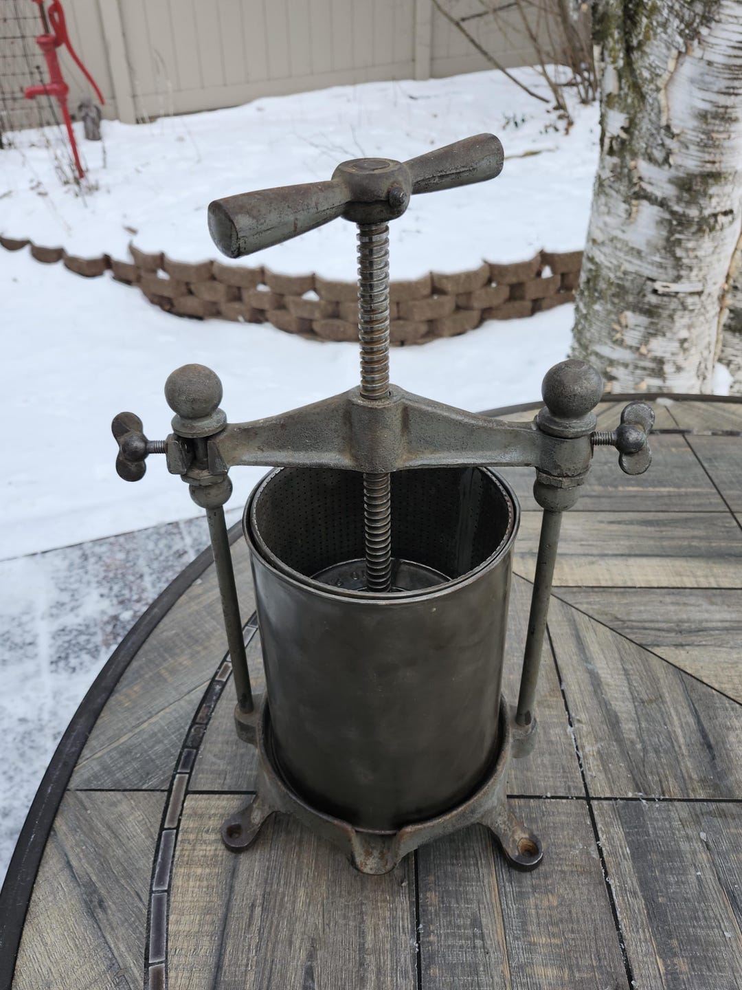 Vintage Fruit and Lard Press, Fruit Press, Lard Press, Cider Press ...