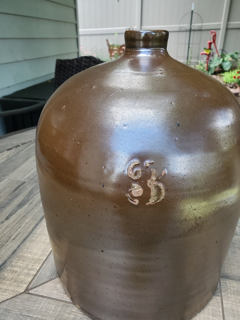 Antique Jug, Brown Beehive Shoulder Jug, Handturned Jug, Vintage Jug ...