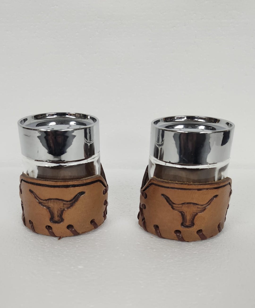 Cowboy Western Salt and Pepper Set of Libbey Bamco Cowboy/western Style ...