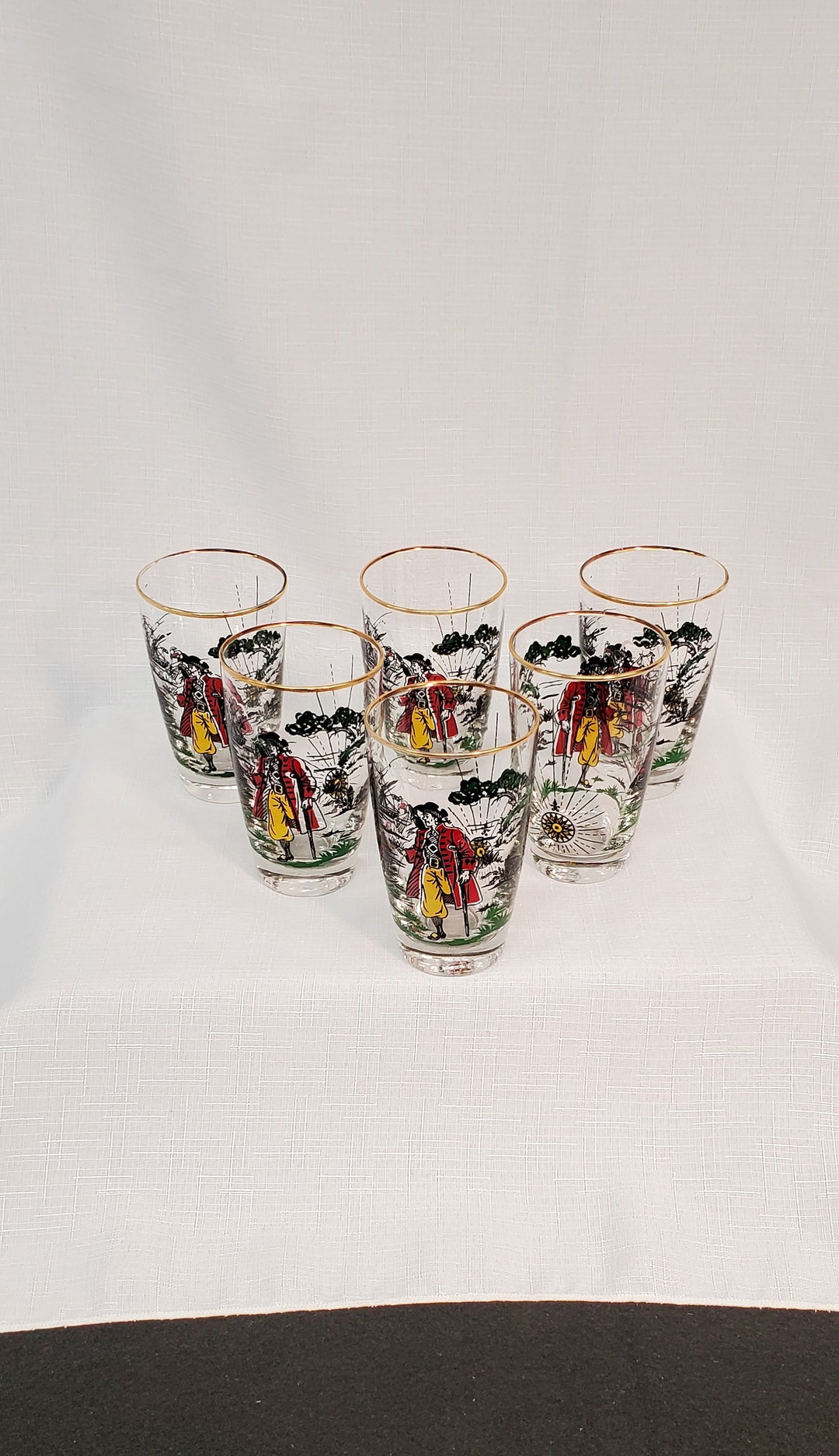 Libbey Treasure Island Pirate Glasses, Set of 6 - 10 Ounce Glasses ...