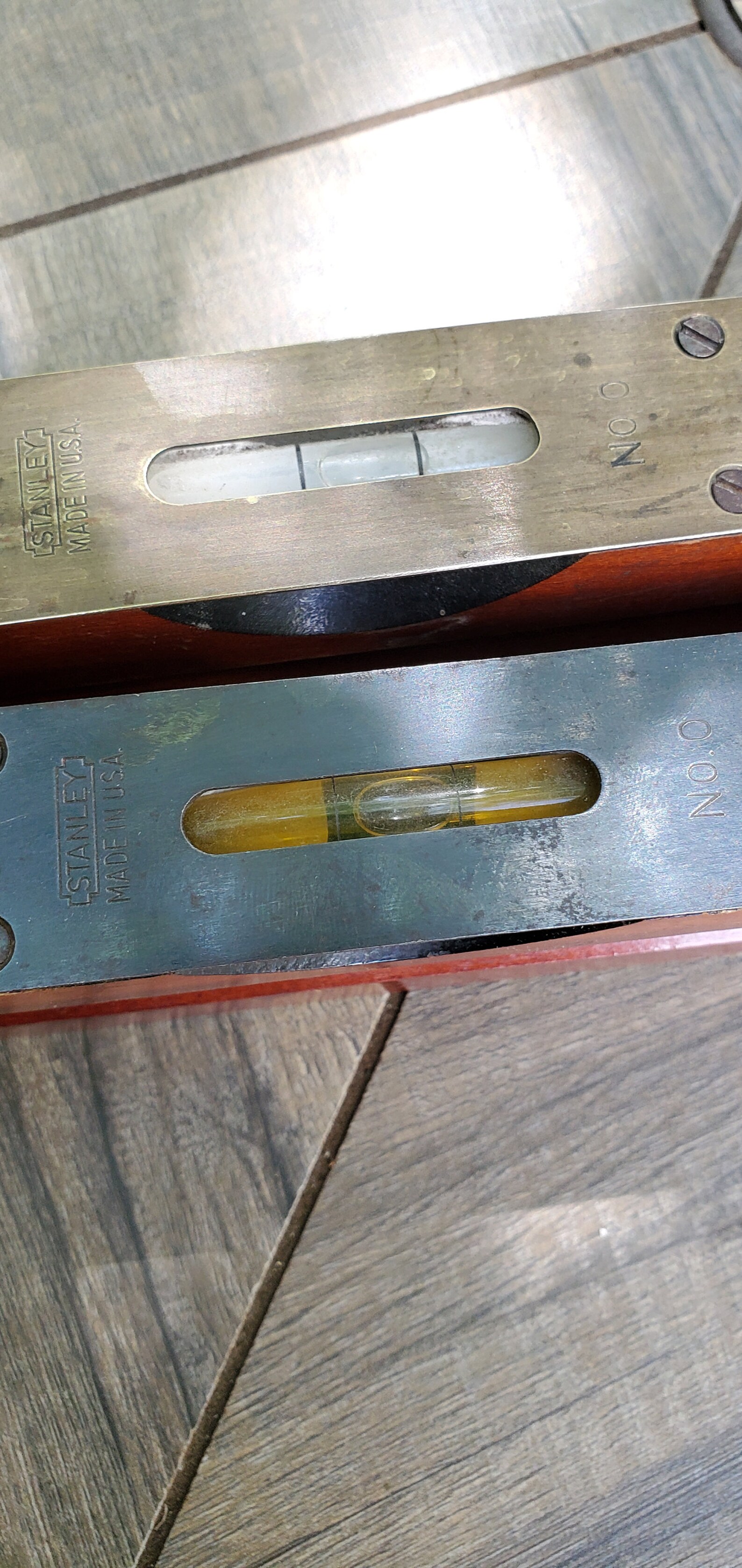 Pair of Vintage Stanley #0 Wooden Levels, Stanley Cherry Wood Levels ...