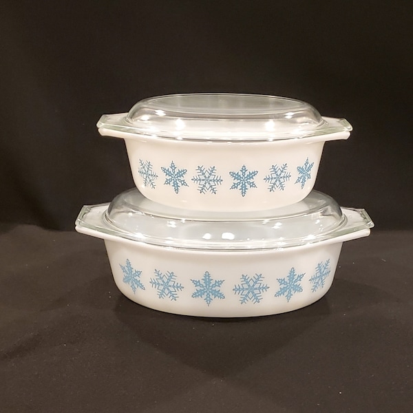 Pyrex Snowflake Casserole Dishes - Etsy