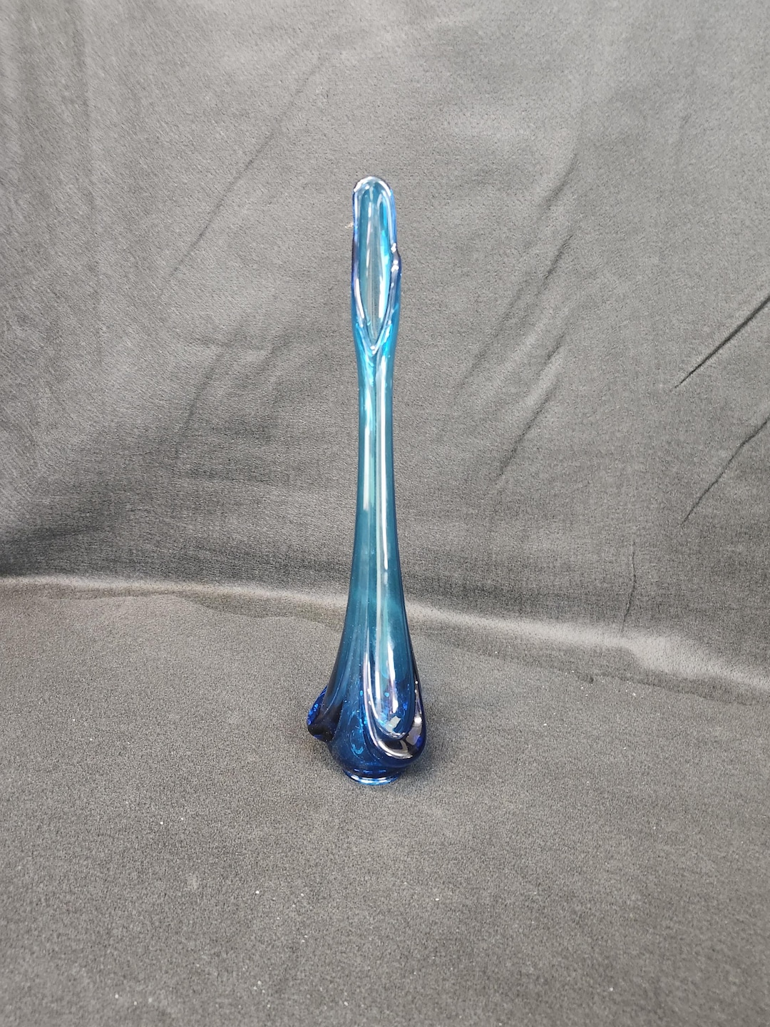 Viking Glass, Viking Epic Drape Swung Glass Vase, Blue Viking Glass ...