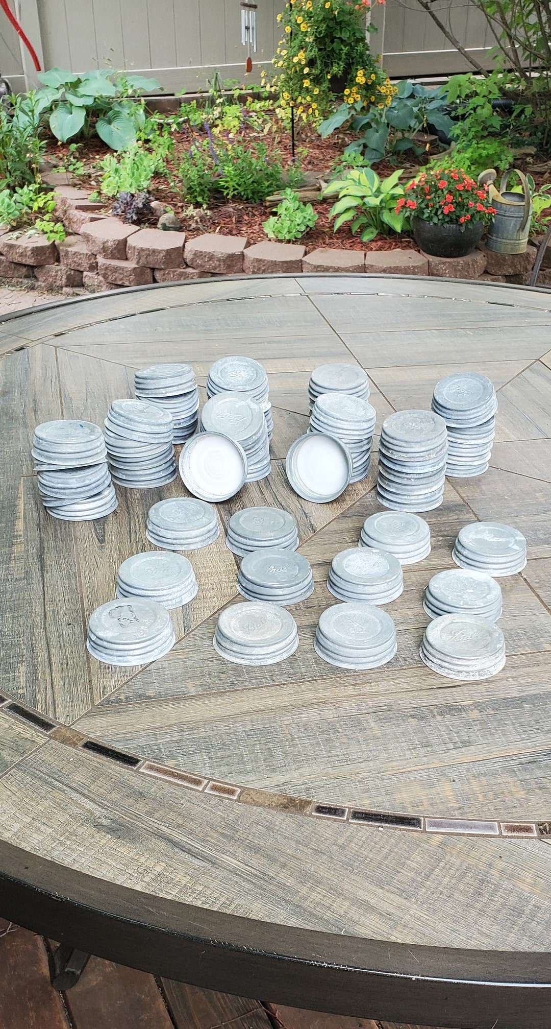 Ball & Atlas Zinc Canning Jar Lids, Set of 15 Lids, Antique Zinc ...