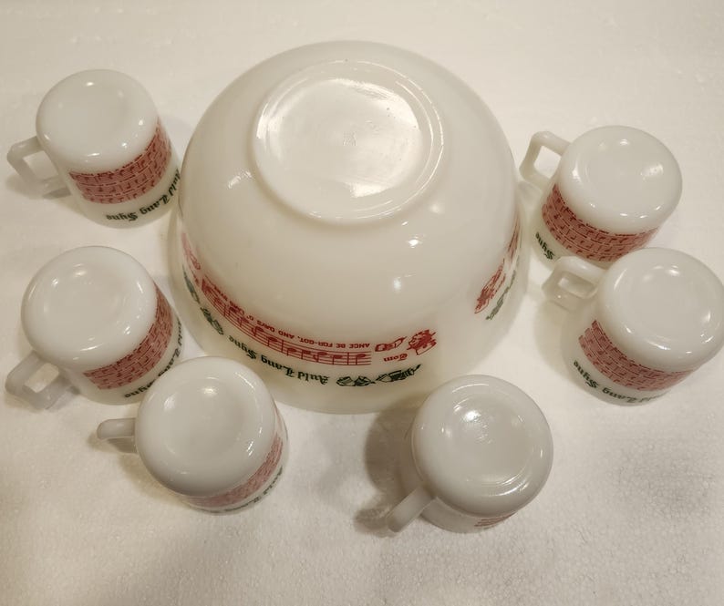 Vintage 7 Piece Set of Tom and Jerry Drink Set, Auld Lang Syne, Hazel ...