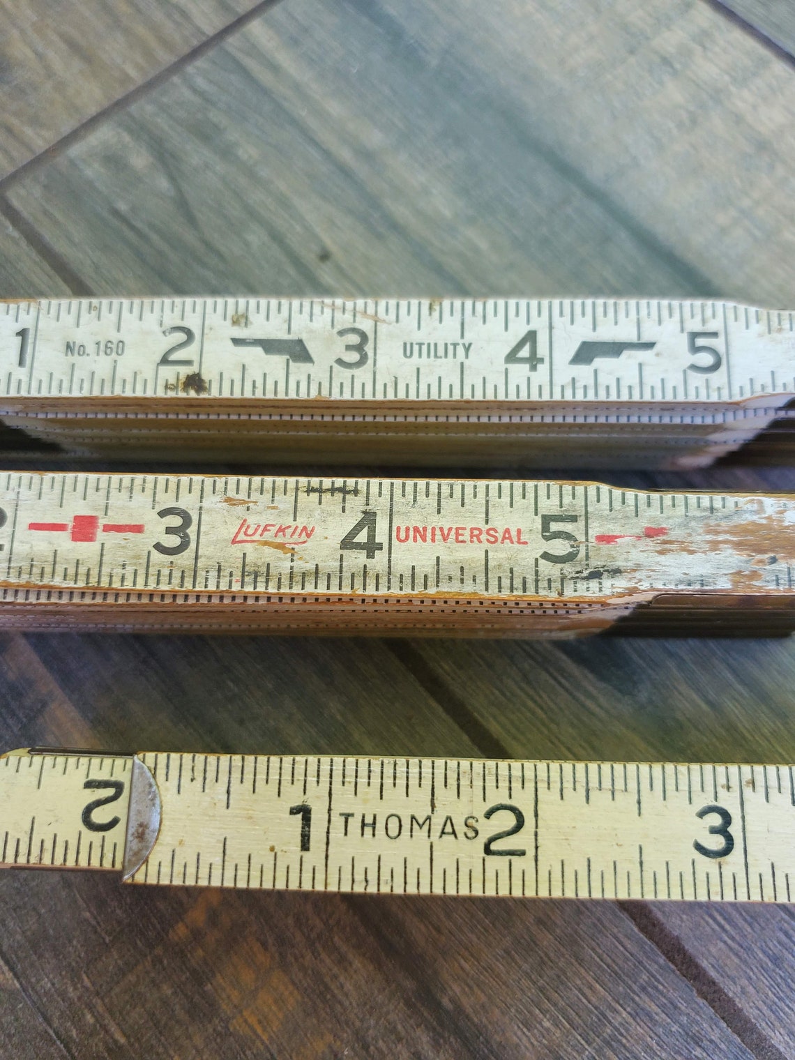 Folding Rulers Set of 3 6 foot wood rulers Wood rulers | Etsy