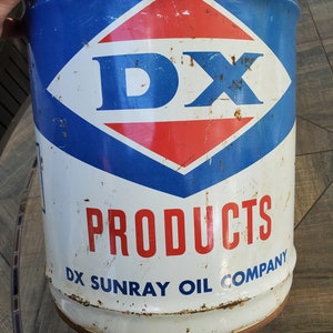 Oil Can, DX Oil Can, DX Sunray Oil Company, 5 Gallon DX Oil Can ...