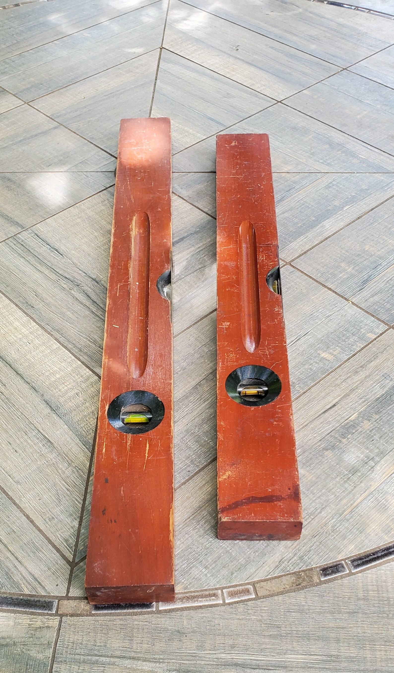 Pair of Vintage Stanley #0 Wooden Levels, Stanley Cherry Wood Levels ...