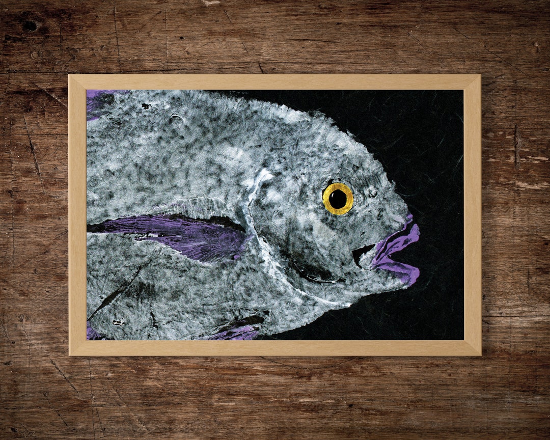 Pompano Fish Design Limited Edition Gyotaku Art 18 X 12 - Etsy
