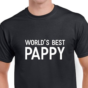 World's Best Pappy Shirt- Pappy Tshirt- Grandpa Shirt- Grandpa Gift ...