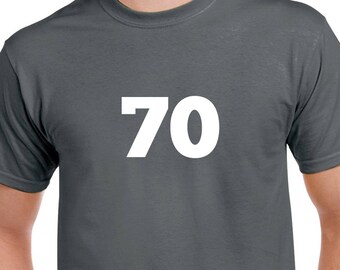 70th Birthday Gift for Men, 70th Birthday Shirt, I Am Not 70, I Am 18 ...