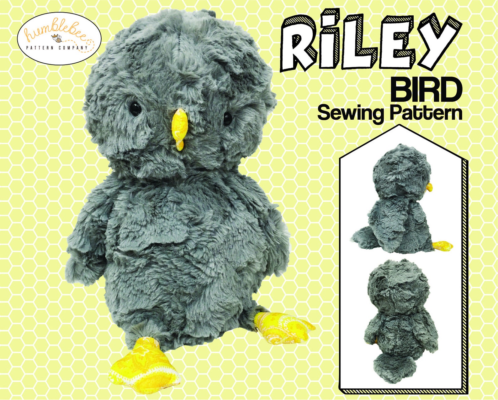Bird Sewing Pattern Raven Stuffed Animal Tutorial Sparrow PDF Instant ...