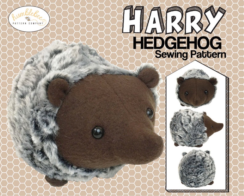 Hedgehog Toy Sewing Pattern Stuffed Animal Pattern - Etsy