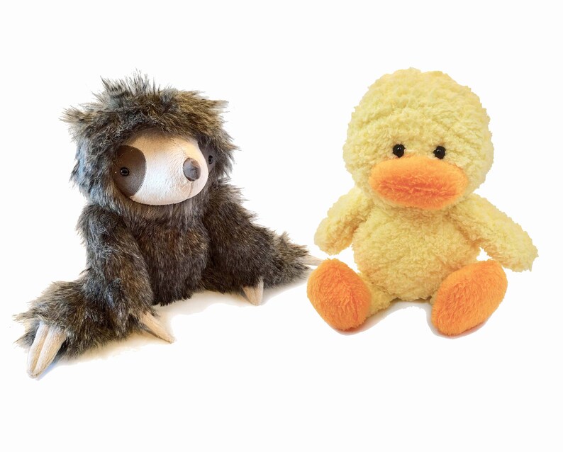 Stuffed Animal Sewing Patterns Sloth and Duck PDF Instant - Etsy