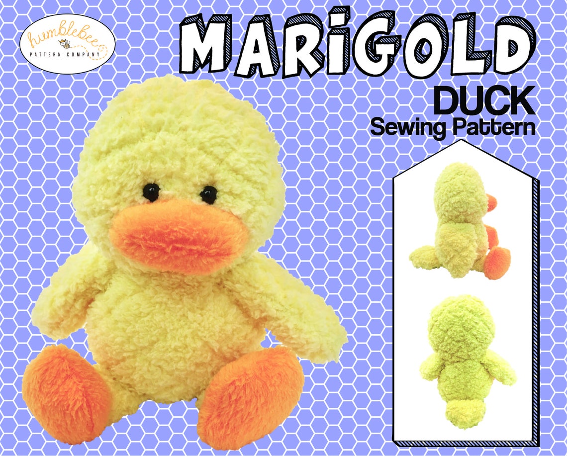 Duck Toy Sewing Pattern Stuffed Animal Pattern PDF Instant - Etsy
