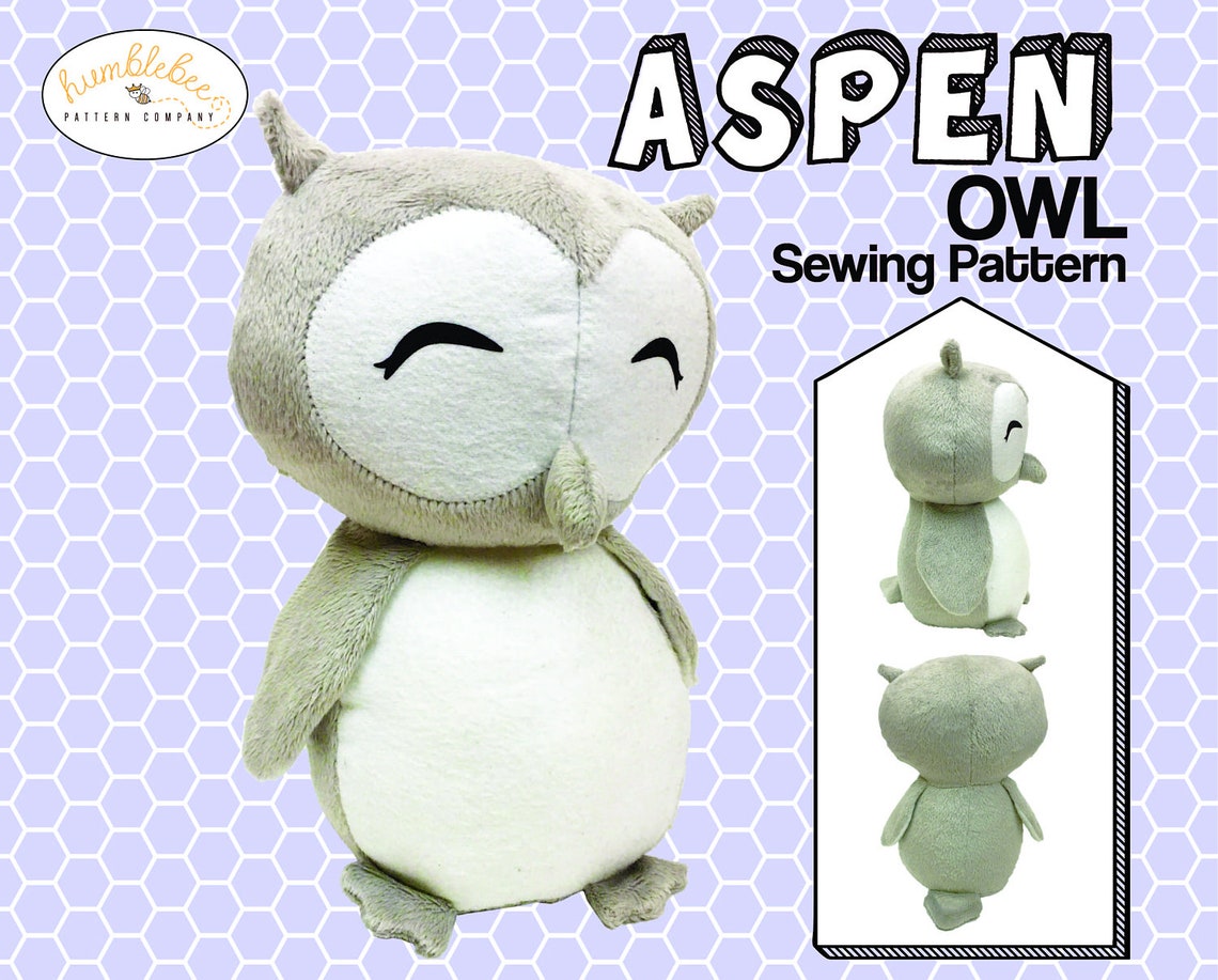 Owl Toy Sewing Pattern Stuffed Animal Pattern Barn Owl PDF | Etsy