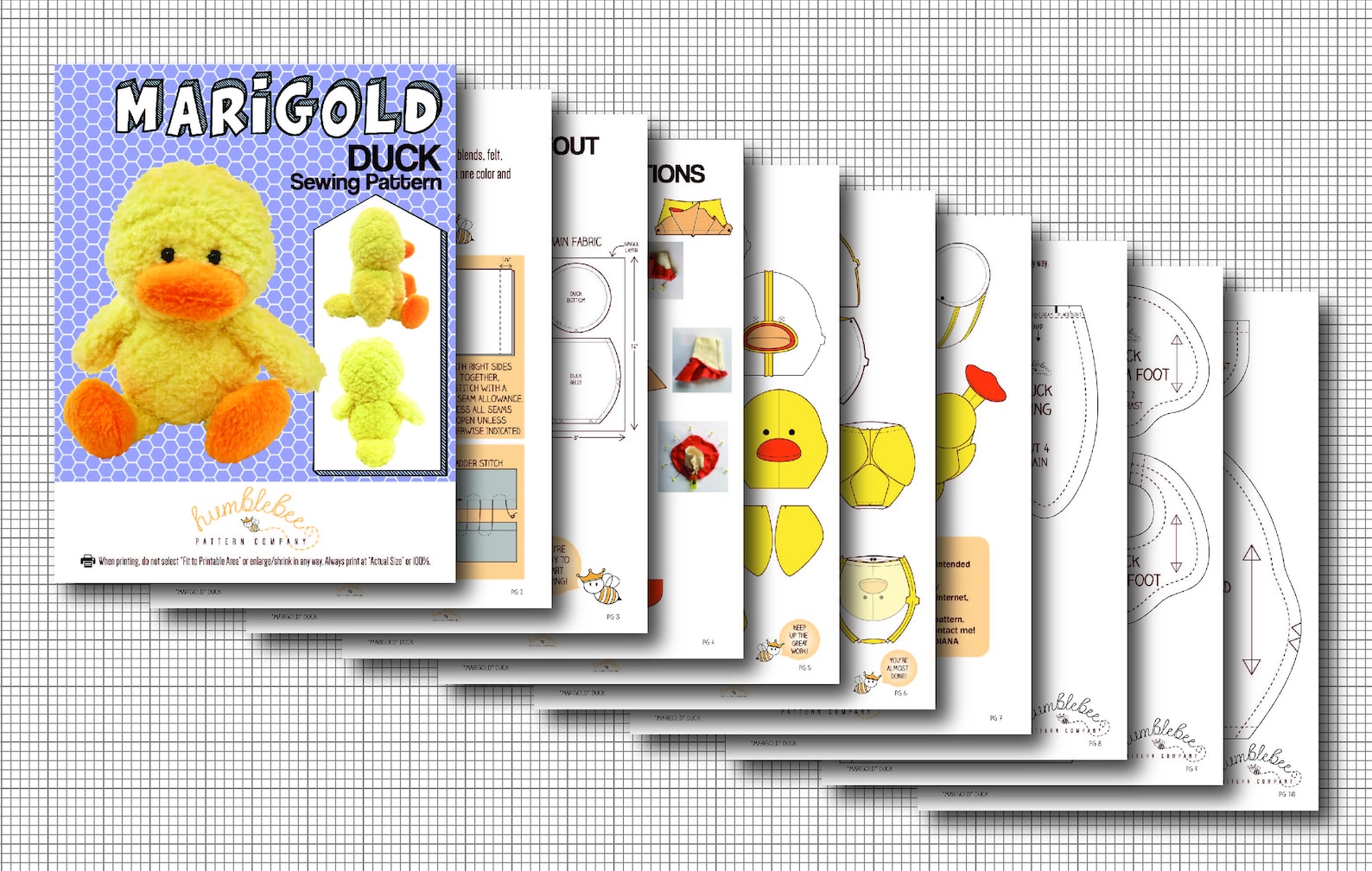 Duck Toy Sewing Pattern | Stuffed Animal Pattern | PDF Instant Download ...