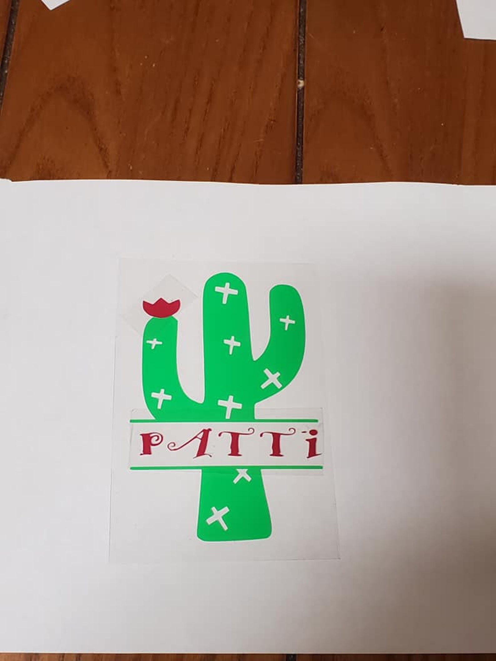 Cactus Monogram Decal Diy Cactus Monogram Shirt DIY | Etsy