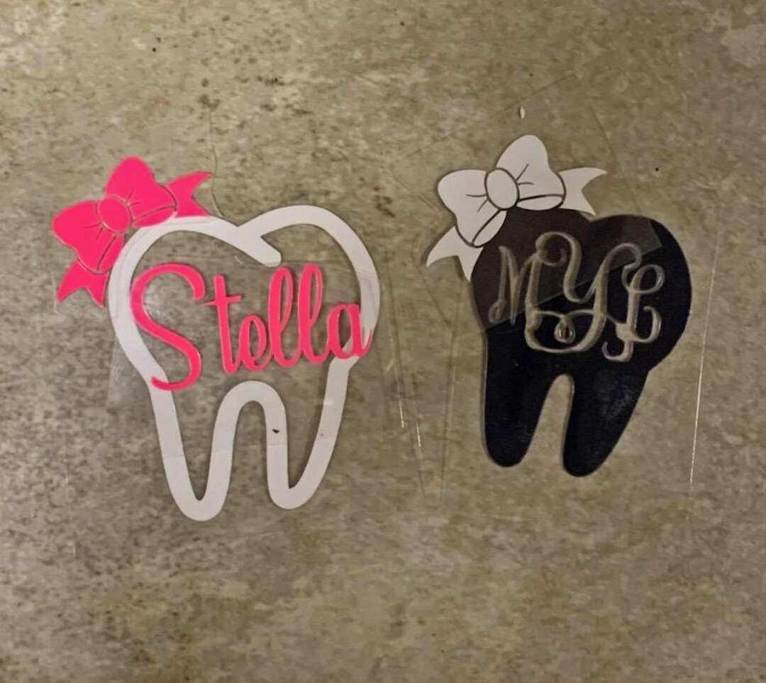 Tooth Monogram Iron on Decal - Dental Hygienist - Dental Assitant ...