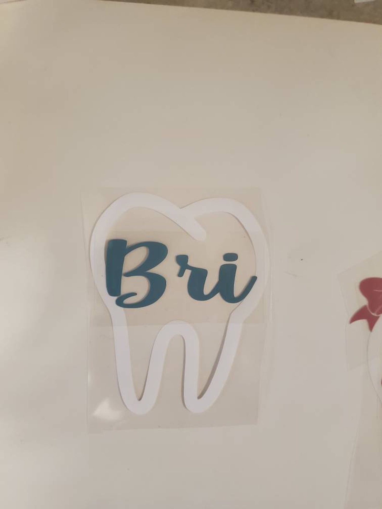 Tooth Monogram Iron on Decal Dental Hygienist Dental | Etsy