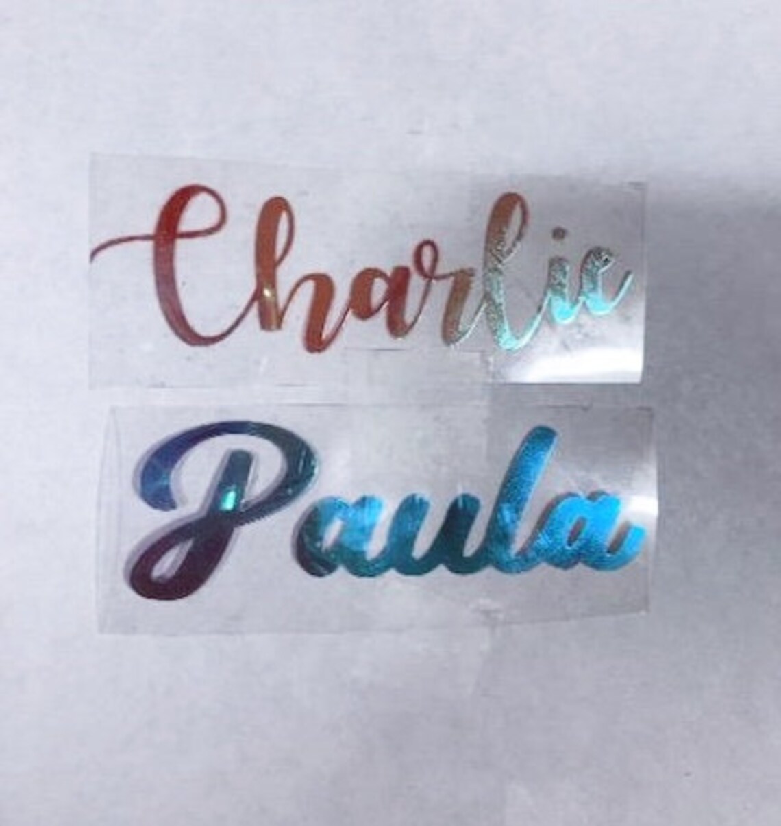 Holographic Iron on Name Decal Iron on Name Patch For | Etsy