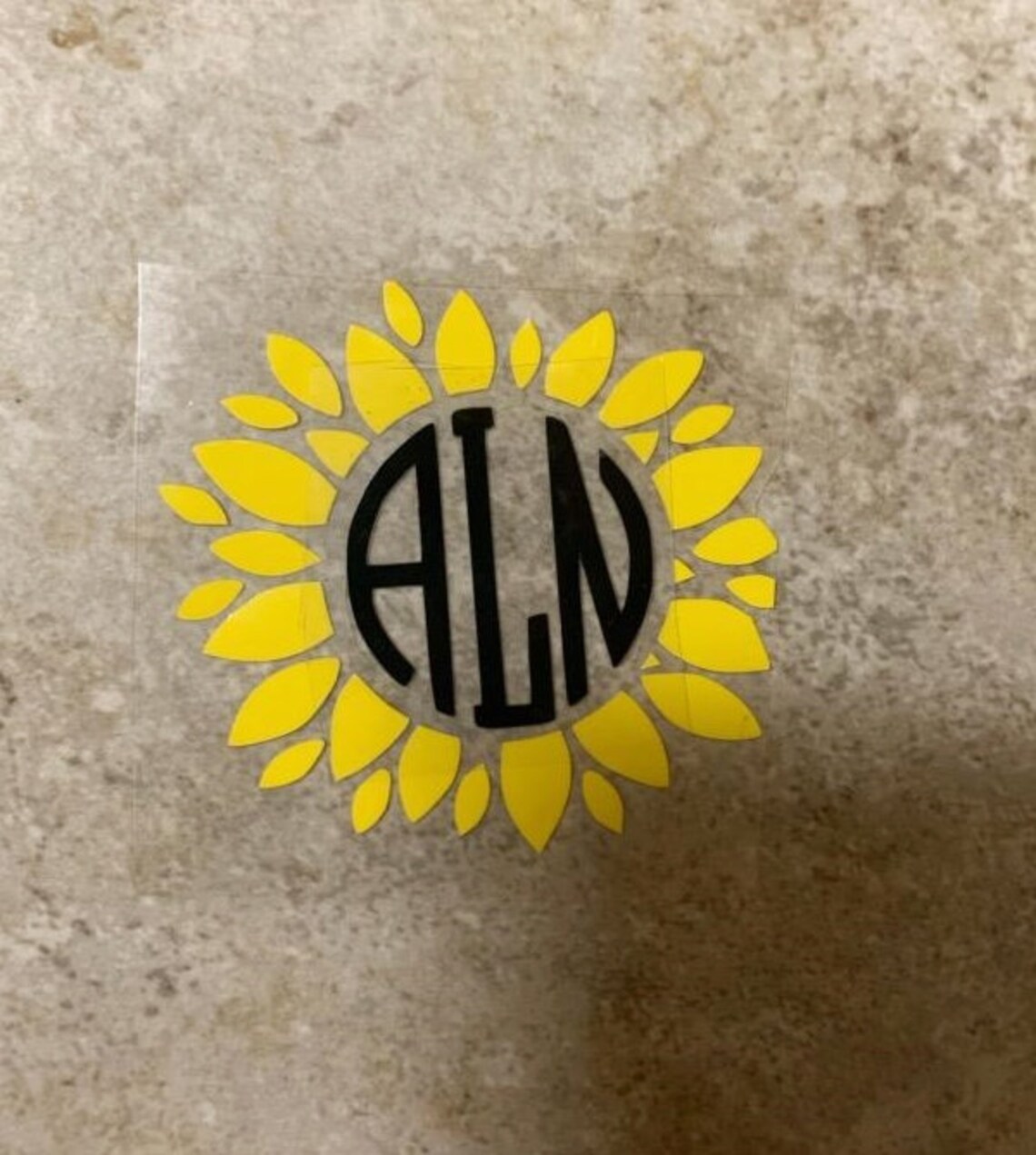 Sunflower Monogram Shirt Decal Sunflower Shirt Transfer - Etsy