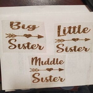 Big Sister OR Little Sister Iron on Decal - Big Sister Little Mister ...