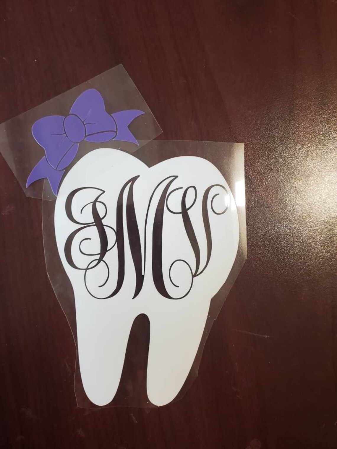 Tooth Monogram Iron on Decal Dental Hygienist Dental | Etsy