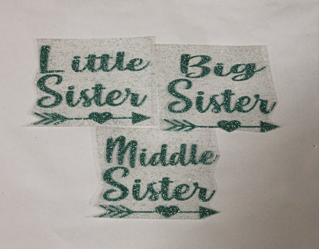 Big Sister OR Little Sister Iron on Decal - Big Sister Little Mister ...