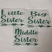 Big Sister OR Little Sister Iron on Decal - Big Sister Little Mister ...