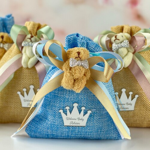 Teddy Bear Sachet Bags Baby Girl Shower Gift Personalized | Etsy