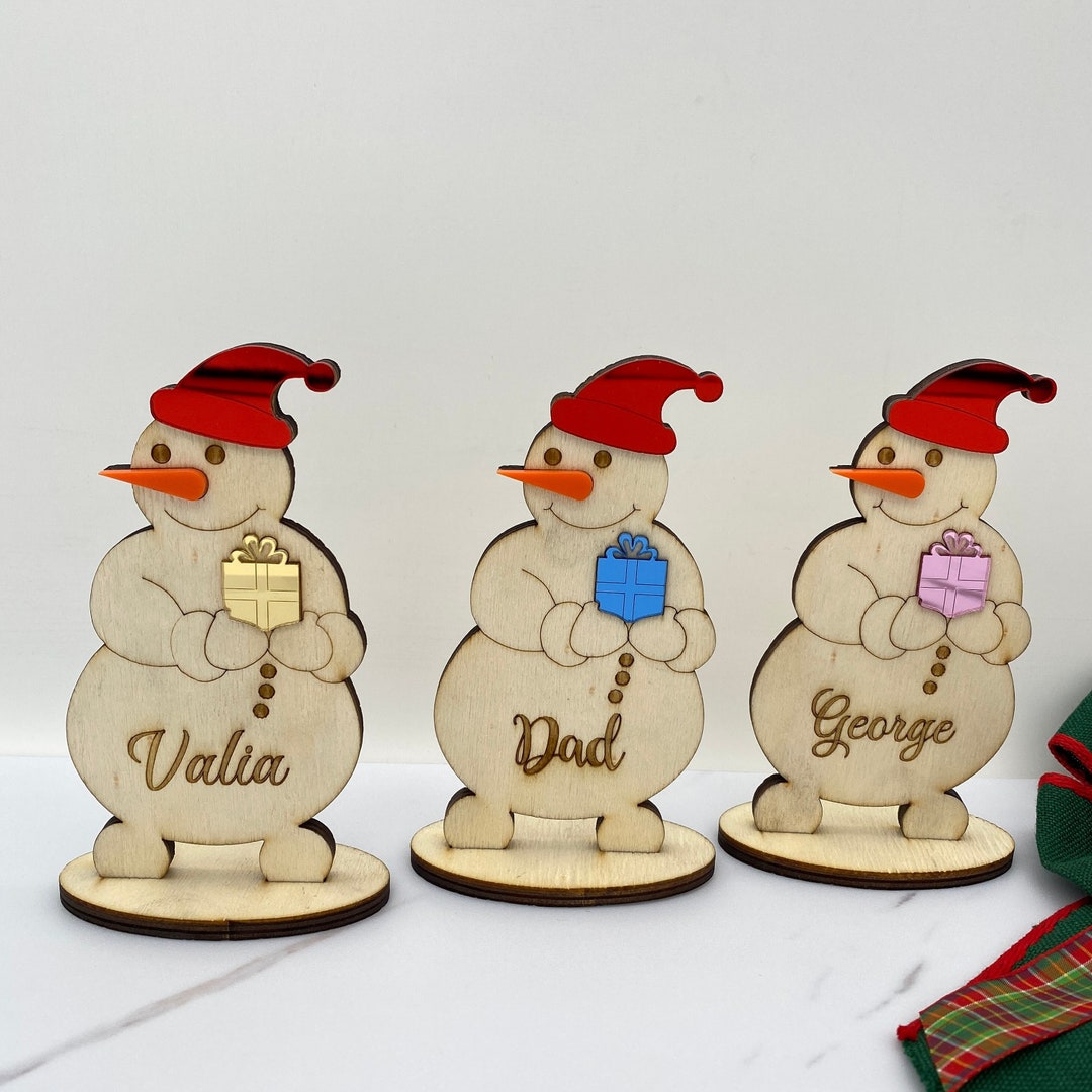 Christmas Snowman Decorations, Personalized Names, 2022 Holiday Decor ...