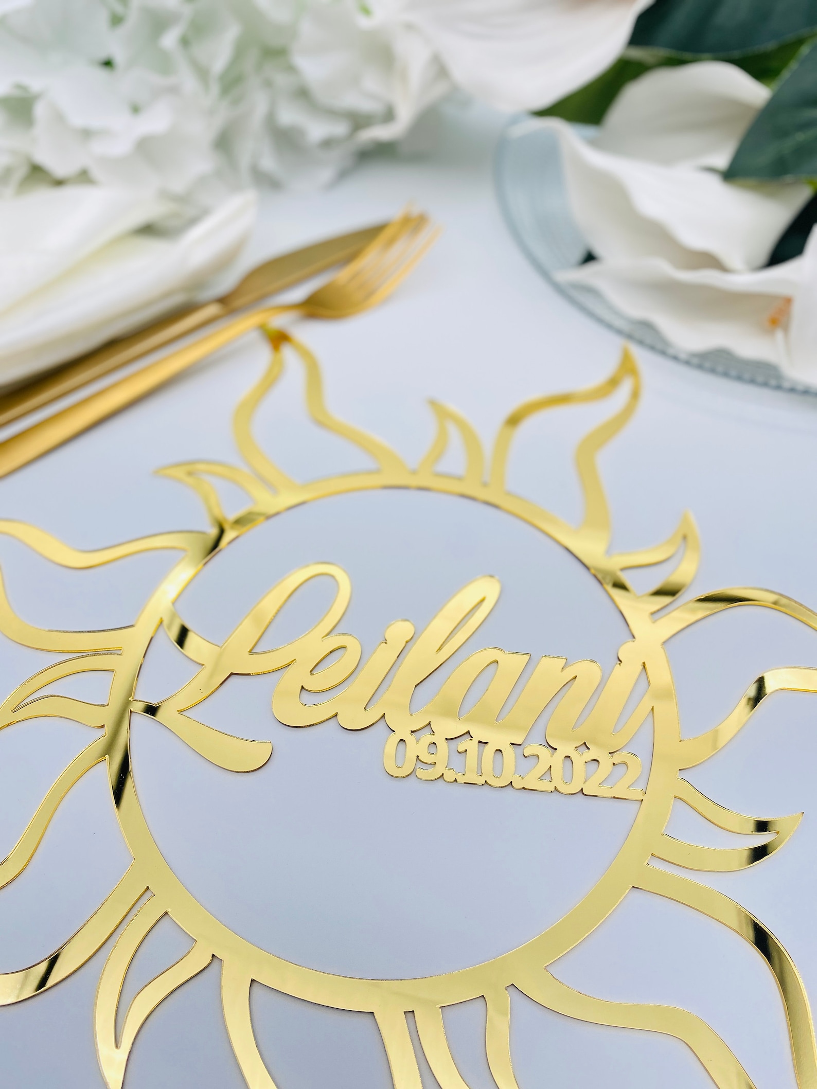 Tangled Sun Table Decor, Charger Plate, Quinceanera Party, Princess ...