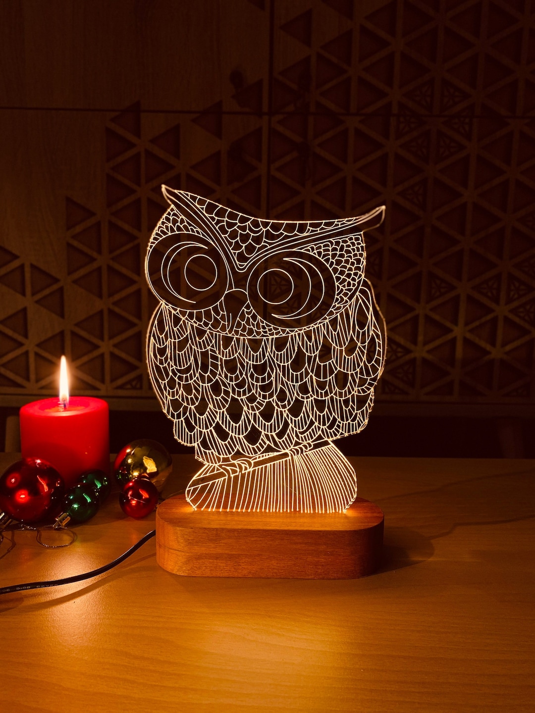 Gift for Him, Owl Led Light, Owl Lover Gift, 3d Night Lamp, 3d Led Lamp ...
