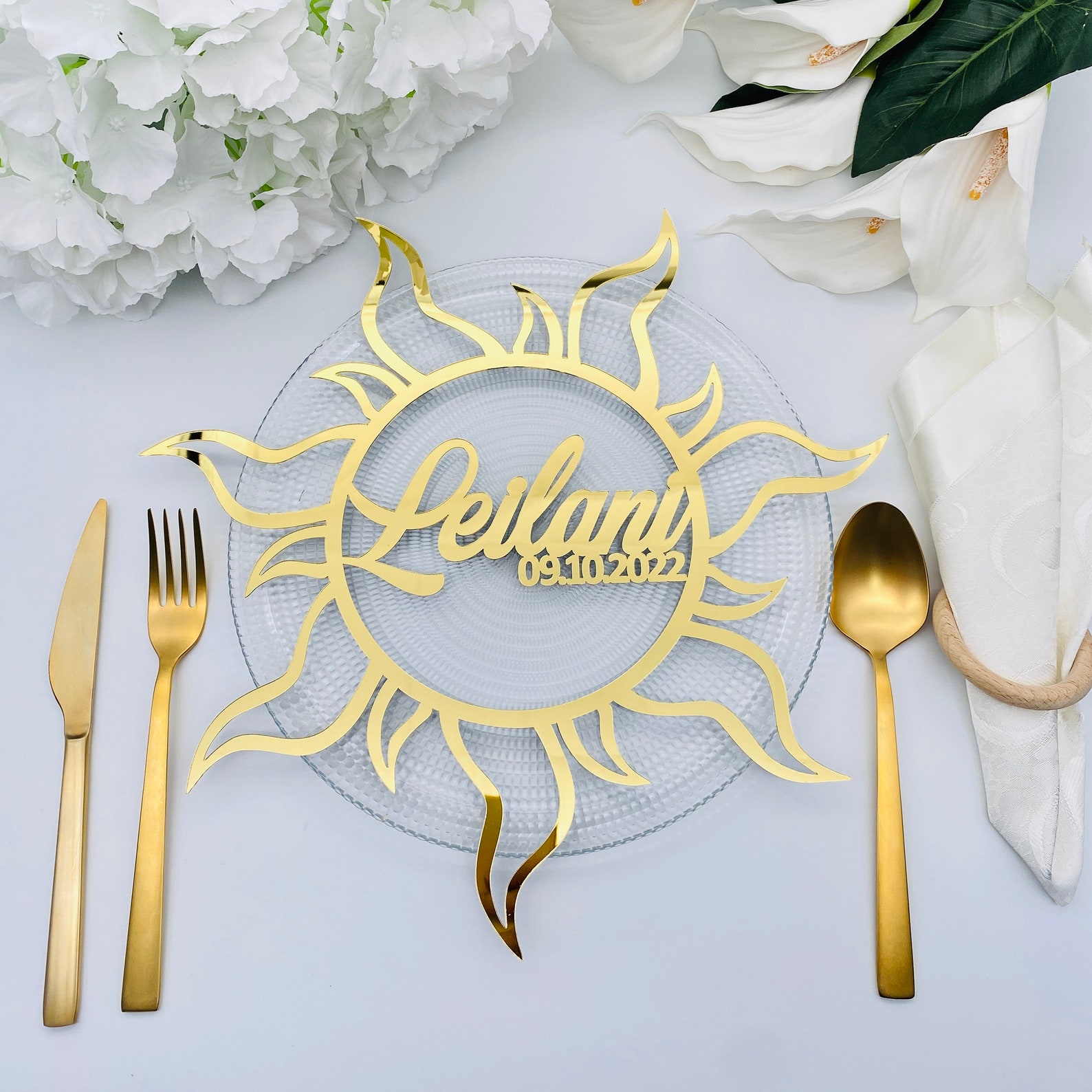 Tangled Sun Table Decor, Charger Plate, Quinceanera Party, Princess ...