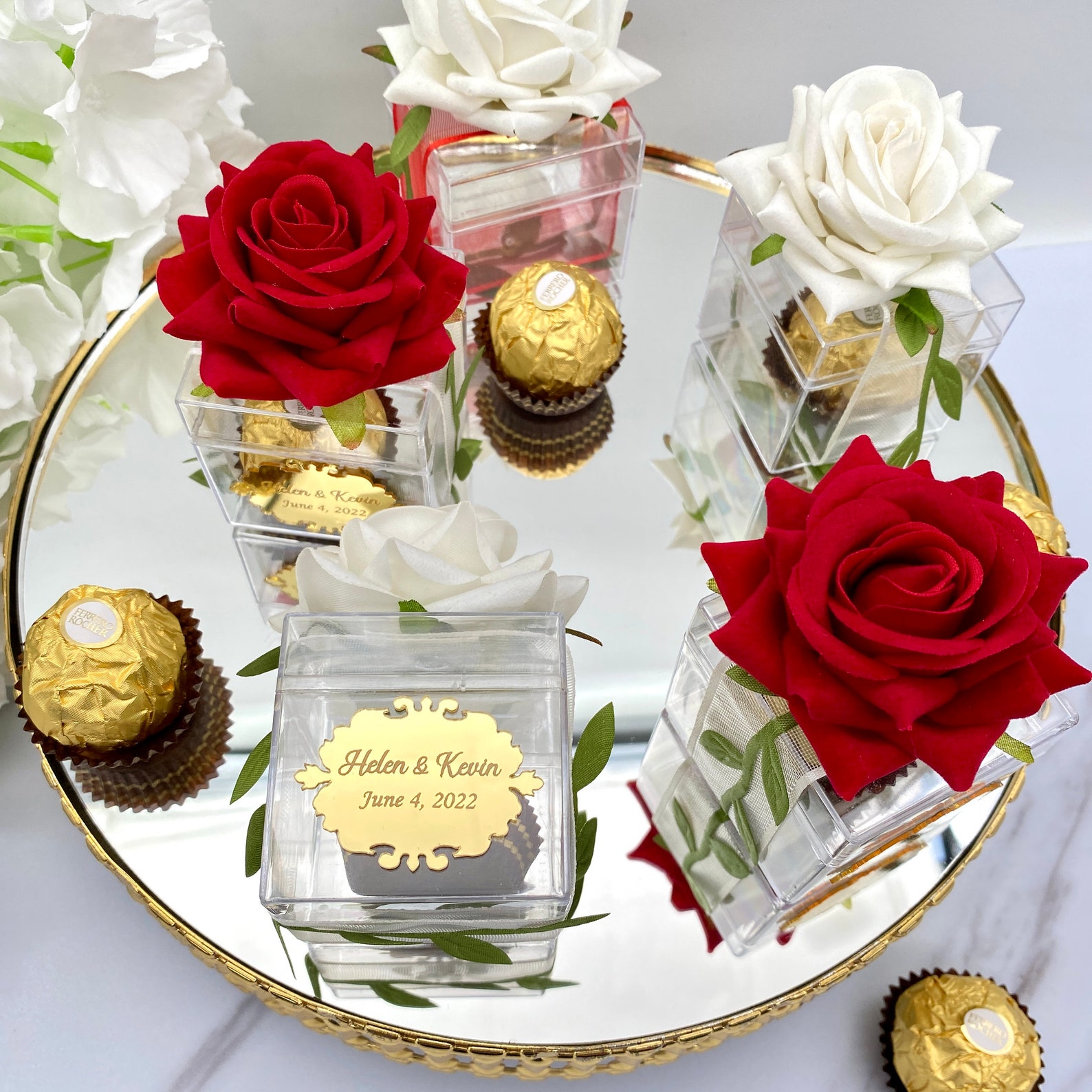 Personalized Rose Wedding Favor Princess Belle Party Beauty - Etsy