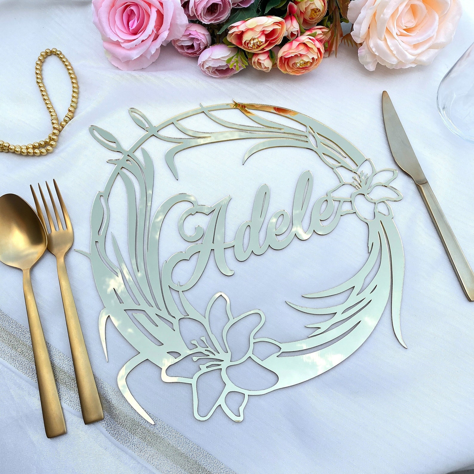 Personalized Charger Plate, Dining Table Decor, Baby Shower Decor ...