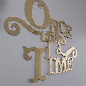 Acrylic Once Upon a Time Sign, Beauty and the Beast, Fairytale Room ...