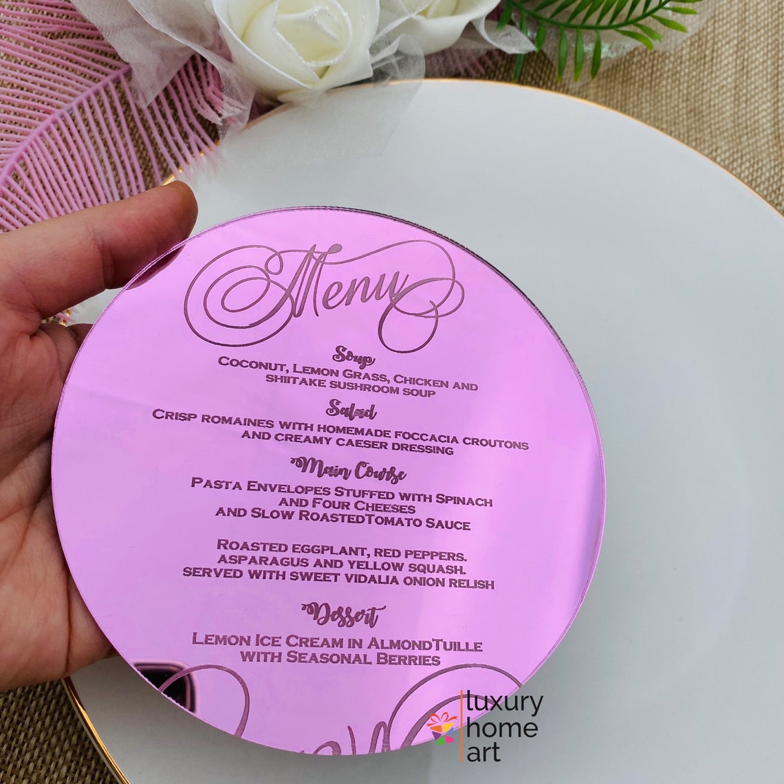 Gold Acrylic Menu Card Table Centerpieces Wedding Baby - Etsy