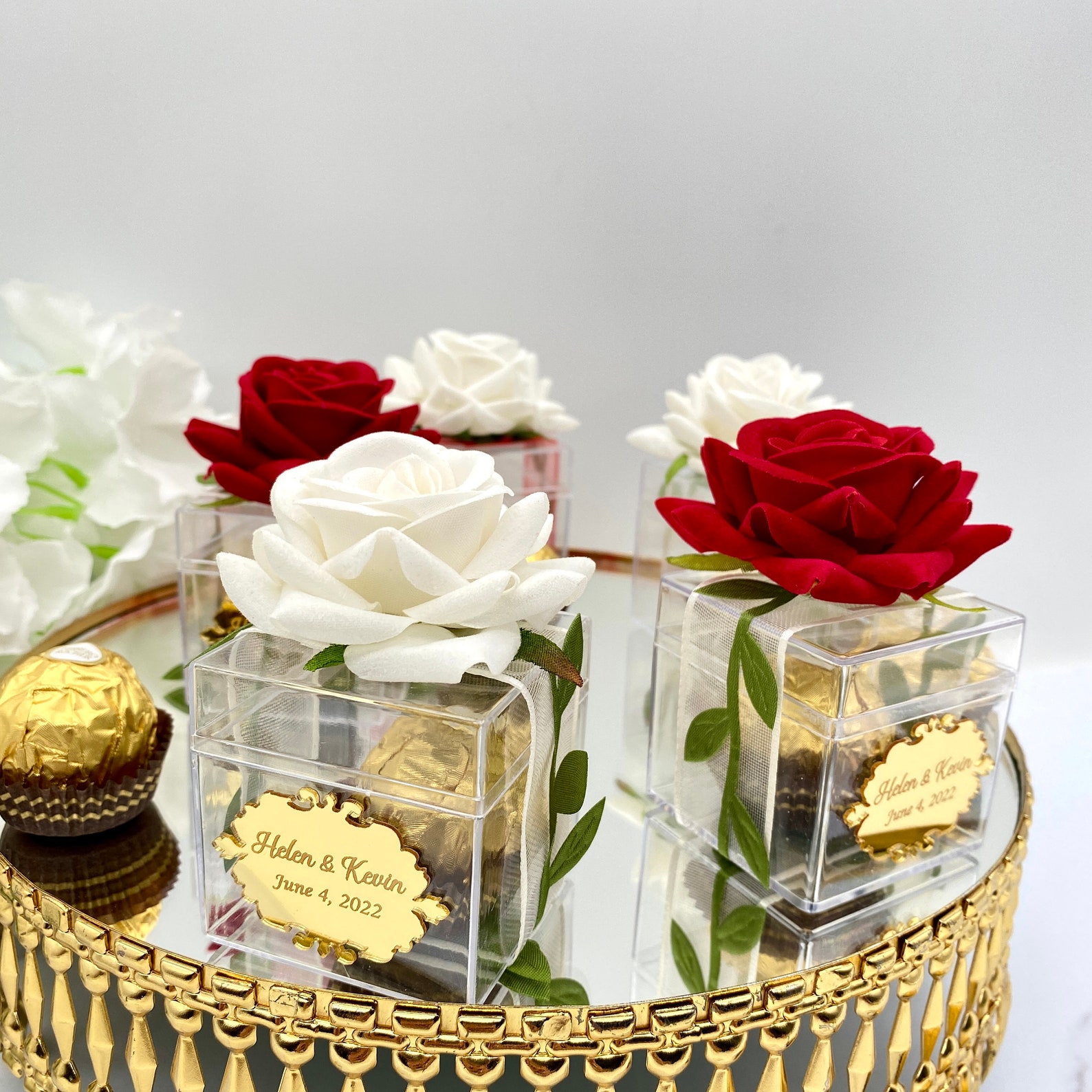 Personalized Rose Wedding Favor Princess Belle Party Beauty - Etsy