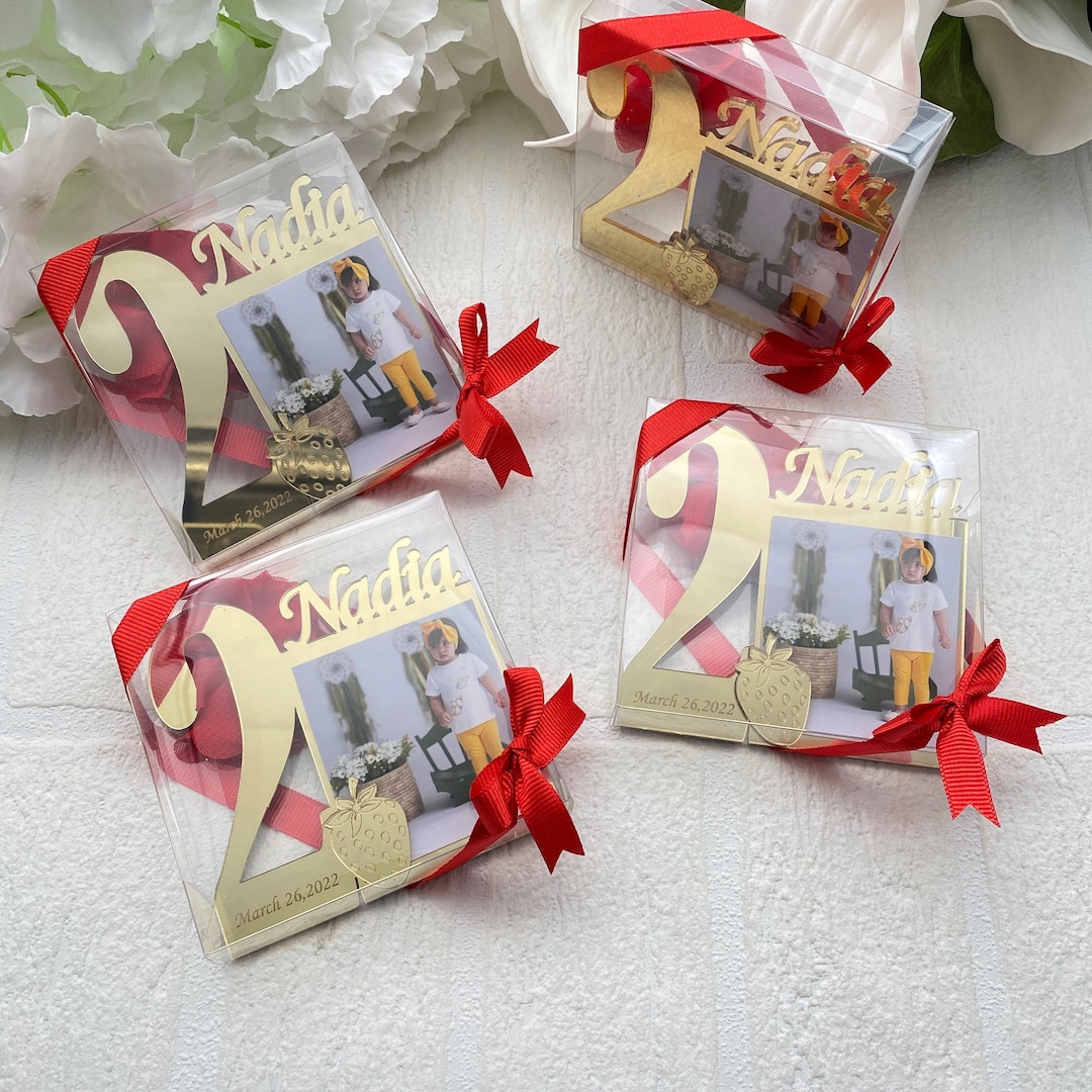 2nd Birthday Party Favors, Personalized Favors, Second Birthday Photo ...