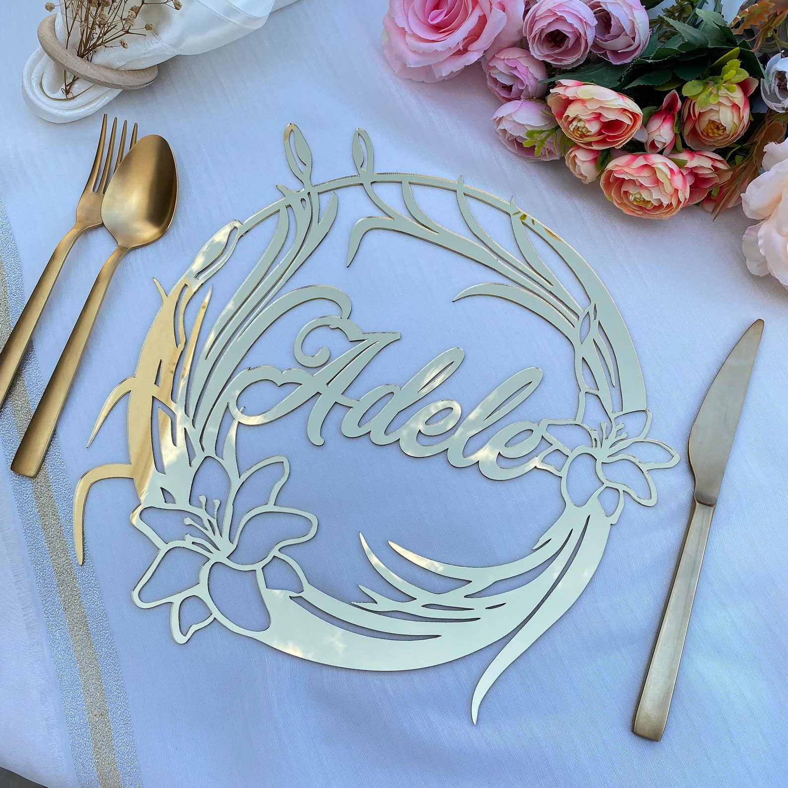 Pink Custom Charger Plate Personalized Table Decor Baby - Etsy