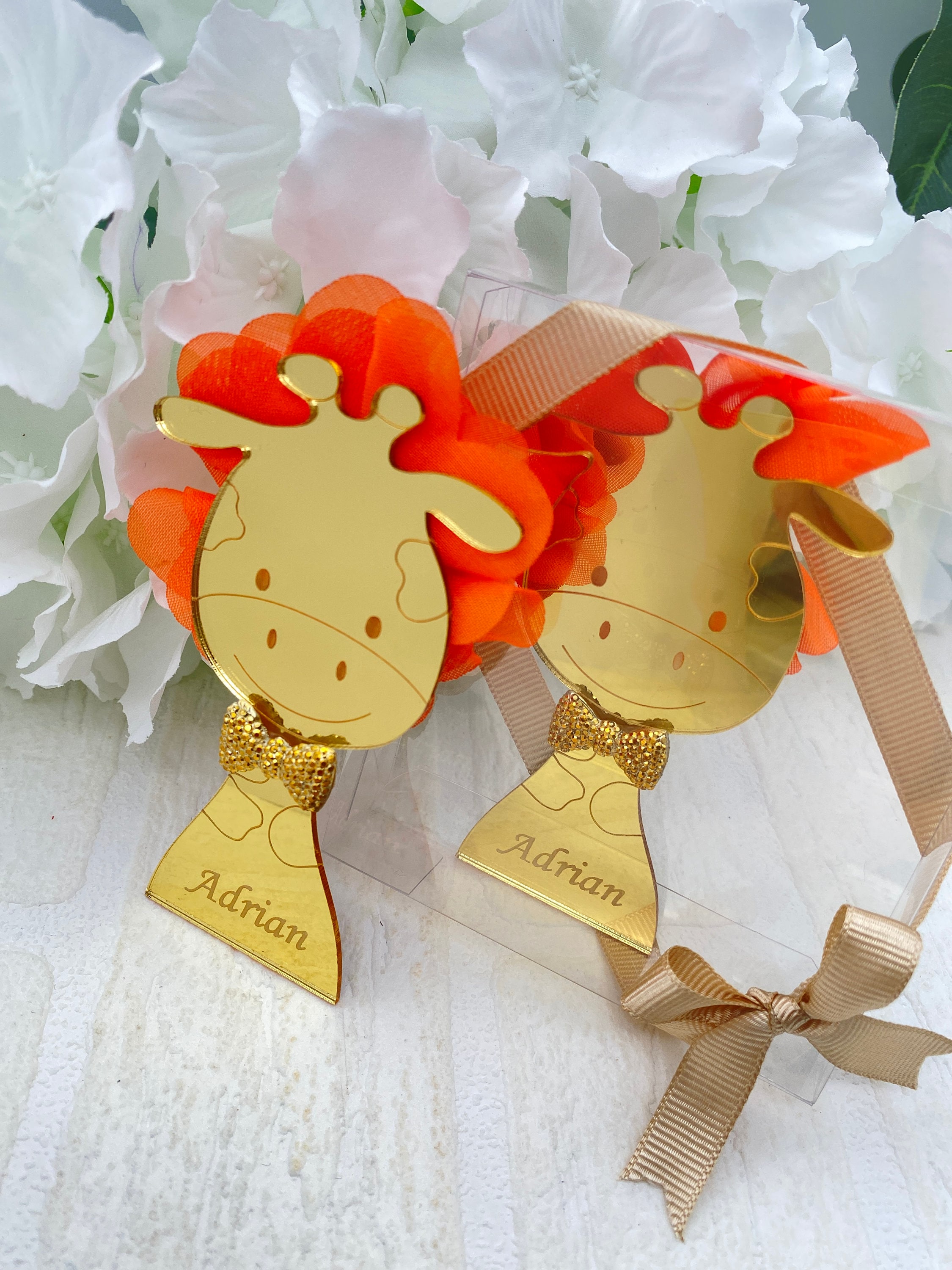 Giraffe Birthday Party Favor, Welcoming Party, Safari Theme Magnetic ...