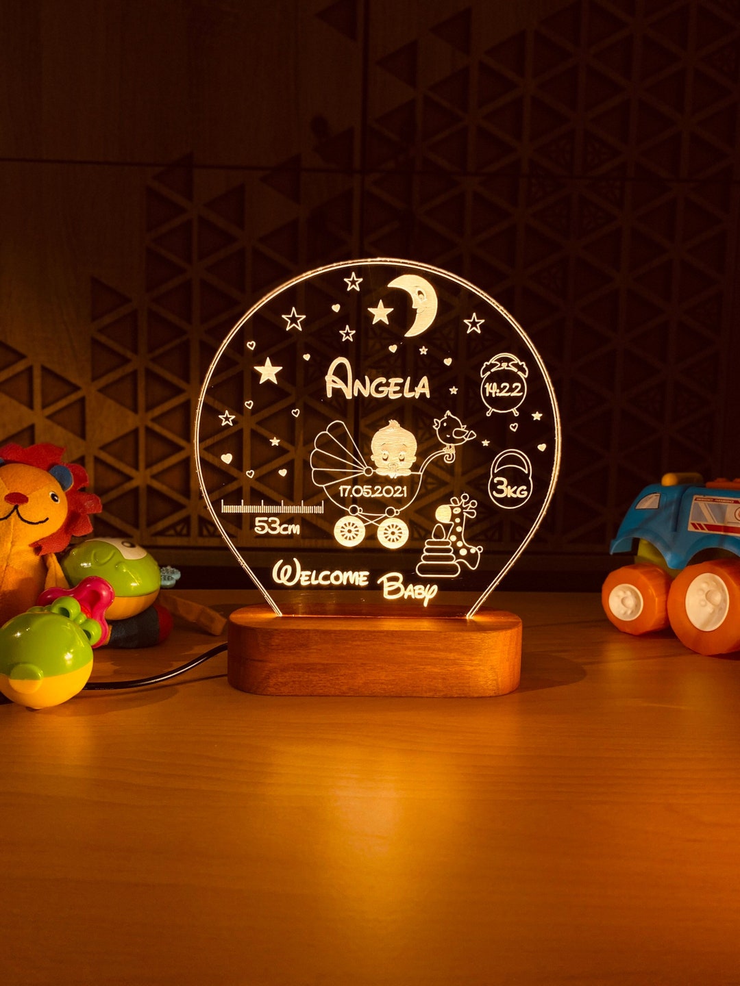 Custom Baby Milestone Light, First Birthday Gifts, First Birthday ...