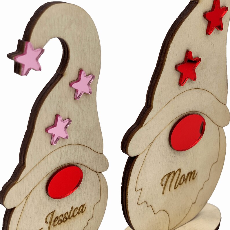 Personalised Christmas Gnomes Freestanding Family Christmas - Etsy