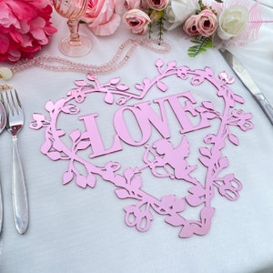 LOVE Charger Plate, Love Table Decor, Love Wedding Decor, Love ...