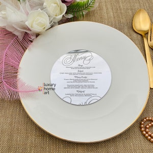 Gold Acrylic Menu Card, Table Centerpieces, Wedding, Baby Shower ...