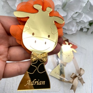 Giraffe Birthday Party Favor, Welcoming Party, Safari Theme Magnetic ...